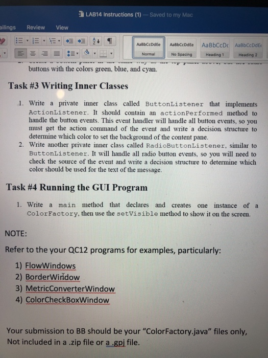 Solved Normal No Spacing Heading 1 Heading 2 LAB14 | Chegg.com