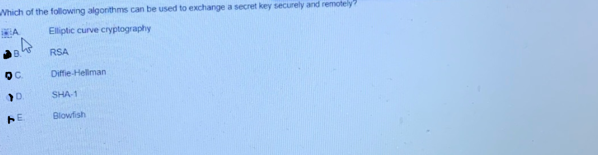 Solved Which of the following algorithms can be used to | Chegg.com