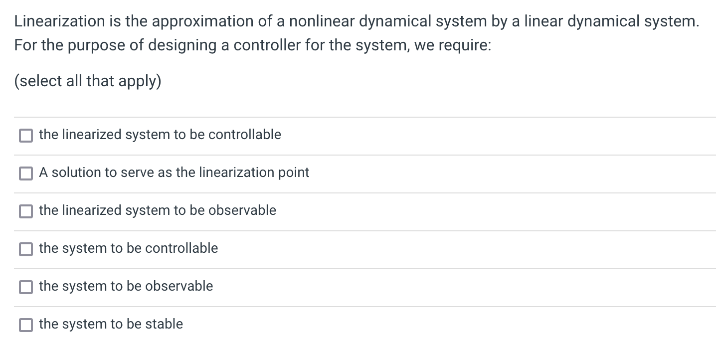 Solved Linearization Is The Approximation Of A Nonlinear