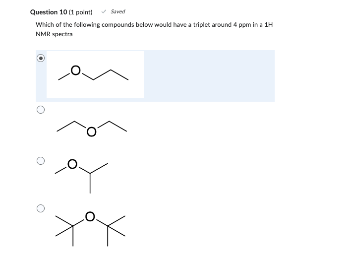 Solved Question 10 (1 ﻿point)Which of the following | Chegg.com