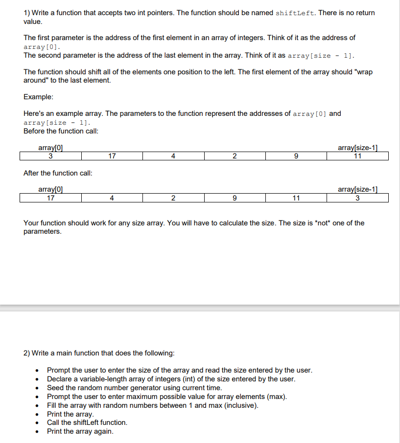 Solved 1) Write a function that accepts two int pointers. | Chegg.com