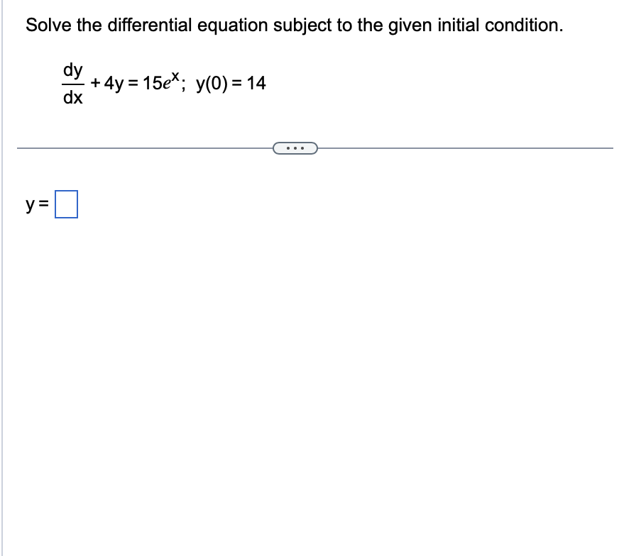 Solved Solve the differential equation subject to the given | Chegg.com