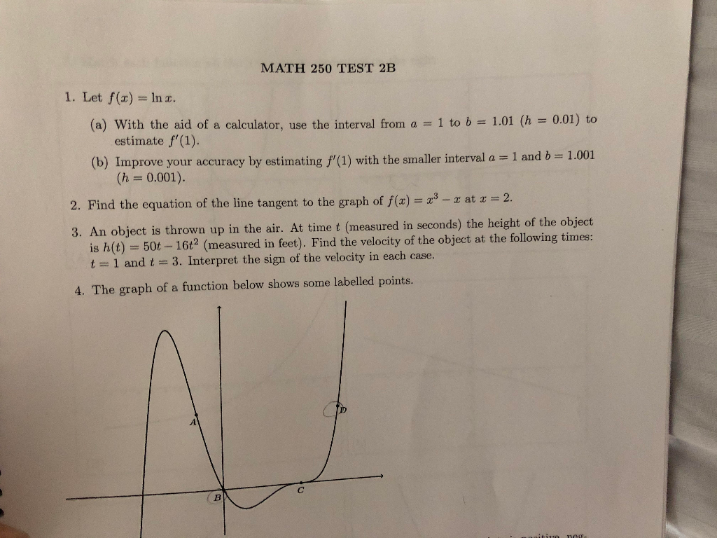 Solved I need help understanding how to work #2 for a test. | Chegg.com