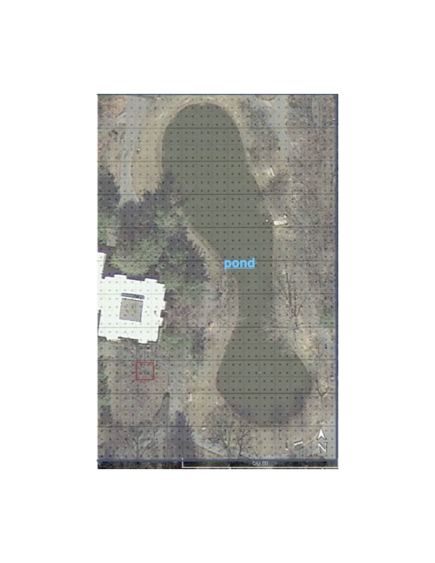 What is the surface area of pond in the image? One | Chegg.com