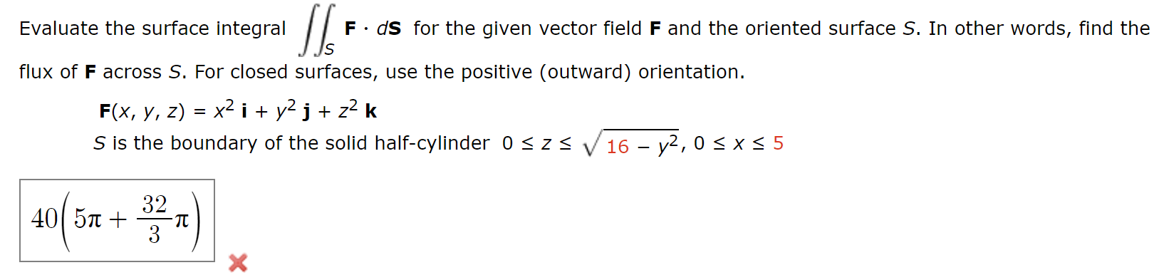 Solved Evaluate the surface integral S F · dS for the | Chegg.com