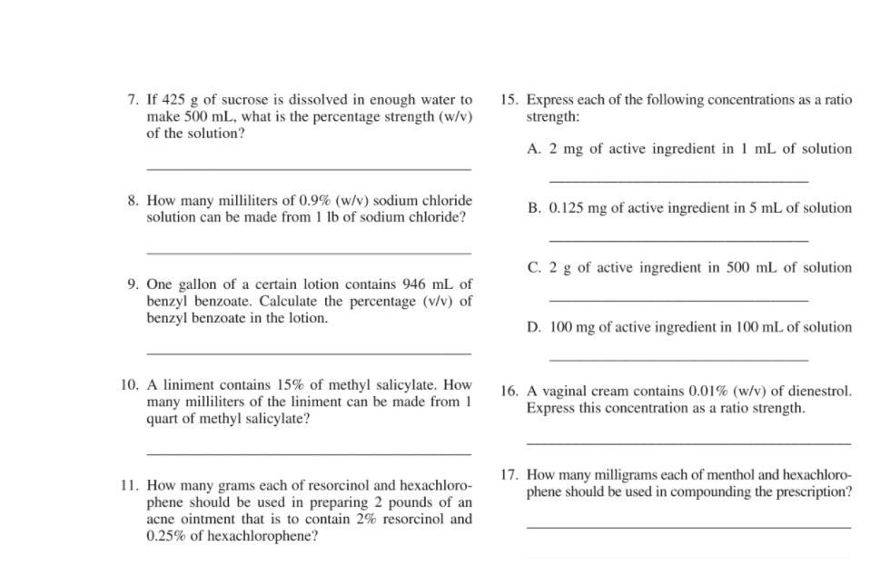 Solved 2. Following is the formula for calamine lotion: 5. | Chegg.com