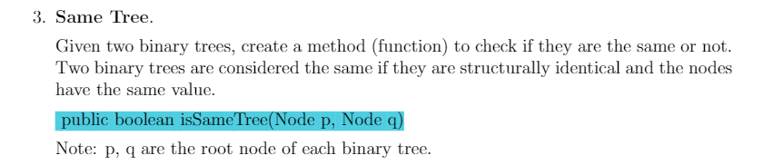 Solved (JAVA) Given two binary trees, create a method | Chegg.com