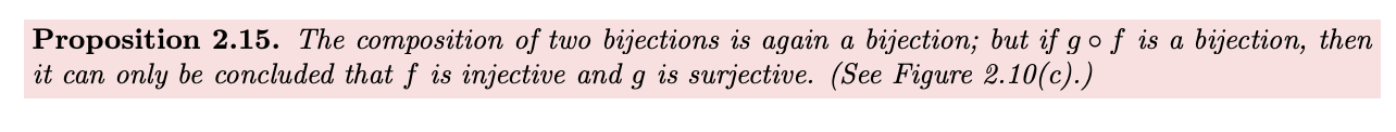 Solved Proposition 2.15. The composition of two bijections | Chegg.com