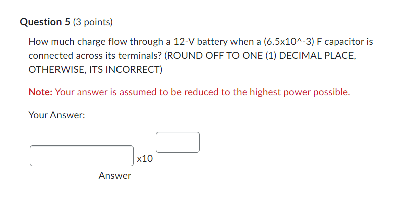 Solved How much charge flow through a 12−V battery when a | Chegg.com