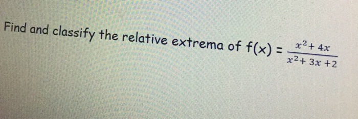Solved Find and classify the relative extrema of f(x)-212 | Chegg.com