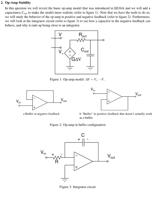 Solved 2. Op-Amp Stability In this question we will revisit | Chegg.com