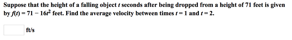 Solved Suppose That The Height Of A Falling Object T Seconds