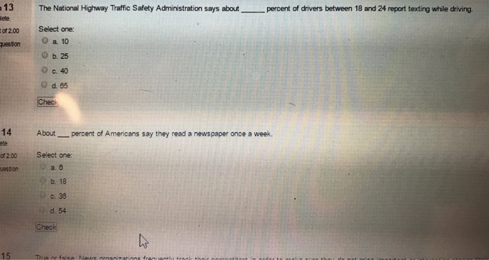 Solved The National Highway Traffic Safety Administration | Chegg.com