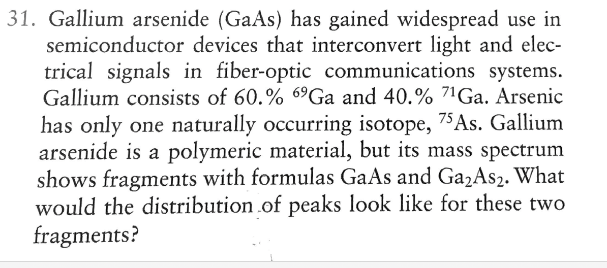 Solved 31. Gallium arsenide (GaAs) has gained widespread use | Chegg.com