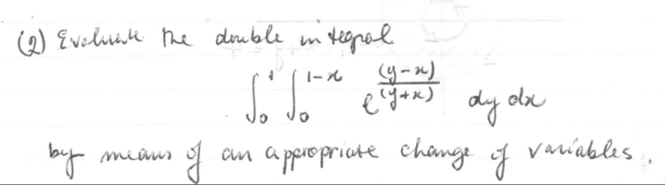 Solved (2) ﻿Evaluate the double | Chegg.com