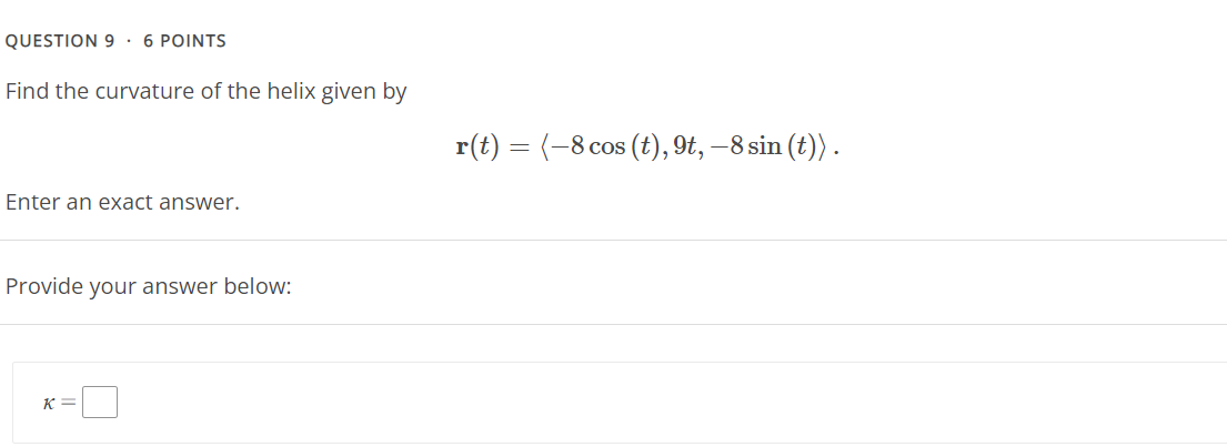 Solved Find the curvature of the helix given by | Chegg.com