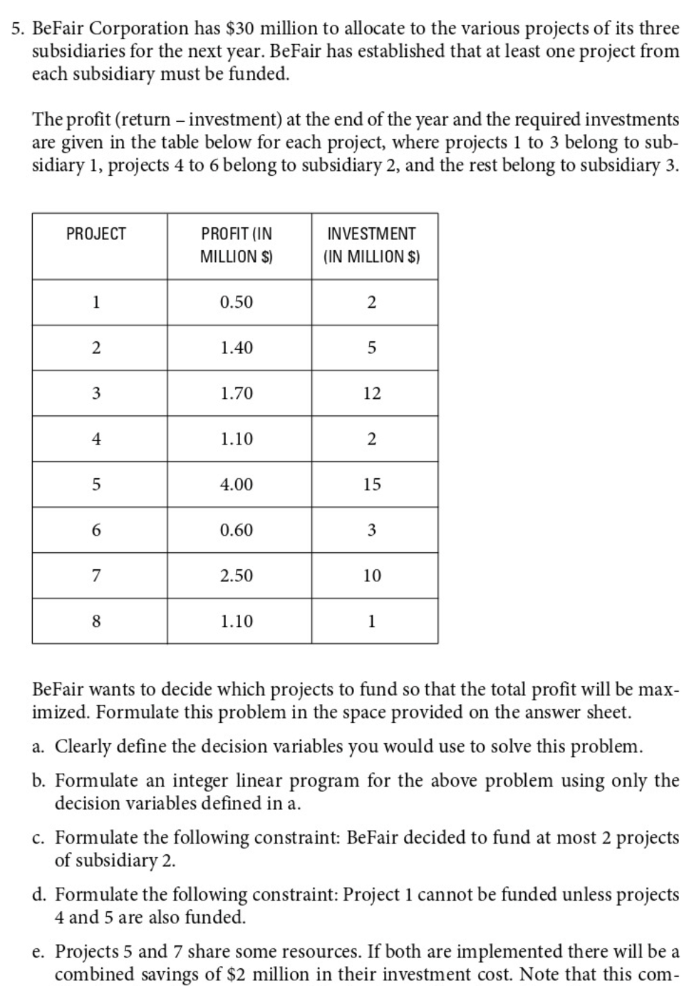 solved-5-befair-corporation-has-30-million-to-allocate-to-chegg