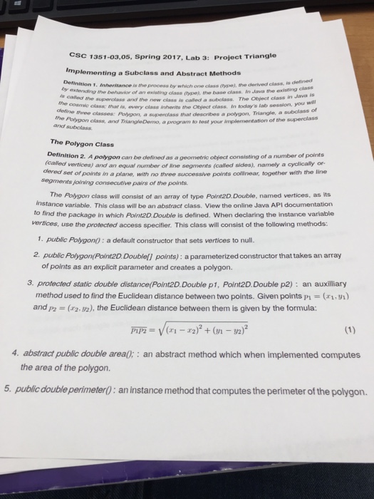 Solved Csc 1351-o3,os, spring 2017, Lab 3: Project Triangle | Chegg.com