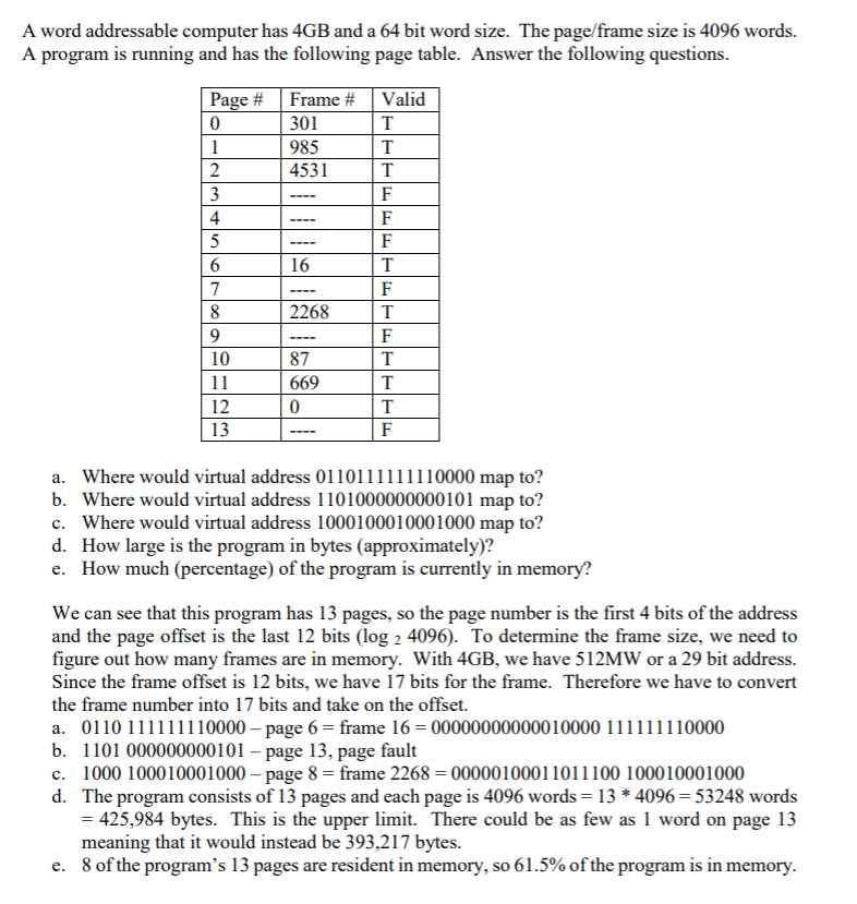 Assume a computer is word addressable with 64M of | Chegg.com