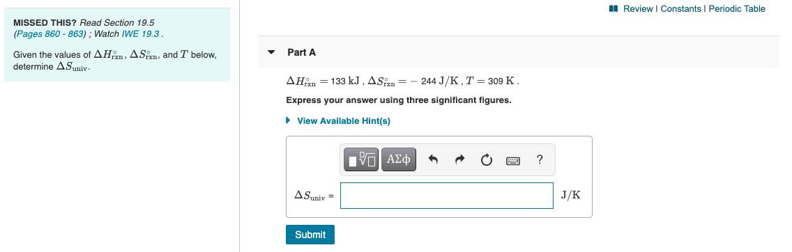 Solved II Review | Constants Periodic Table MISSED THIS? | Chegg.com