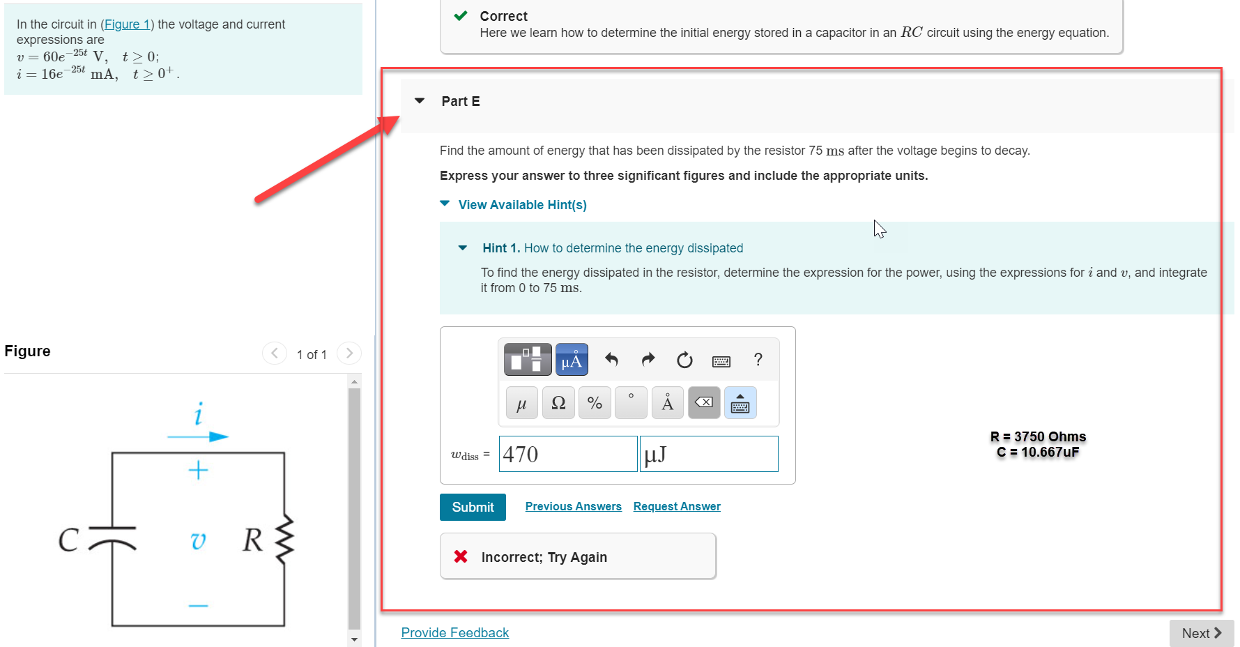 Solved Correct Here we learn how to determine the initial | Chegg.com