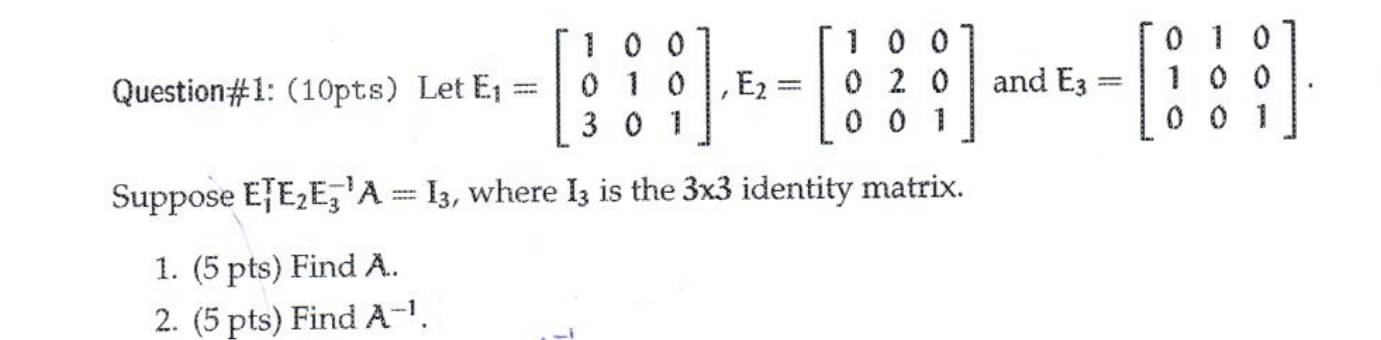Solved Question 1 10pts Let 