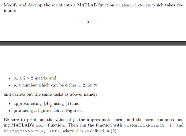 Solved 4. (Visualizing matrix norms; adapted from LM | Chegg.com
