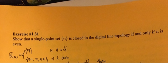 Solved show that a single-point set{n} is closed in the | Chegg.com