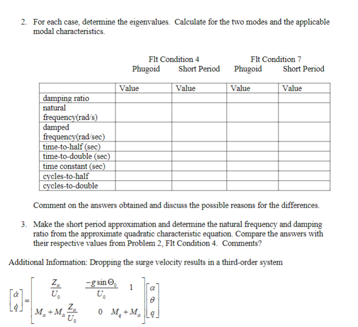 Solved 2. For each case, determine the eigenvalues. | Chegg.com