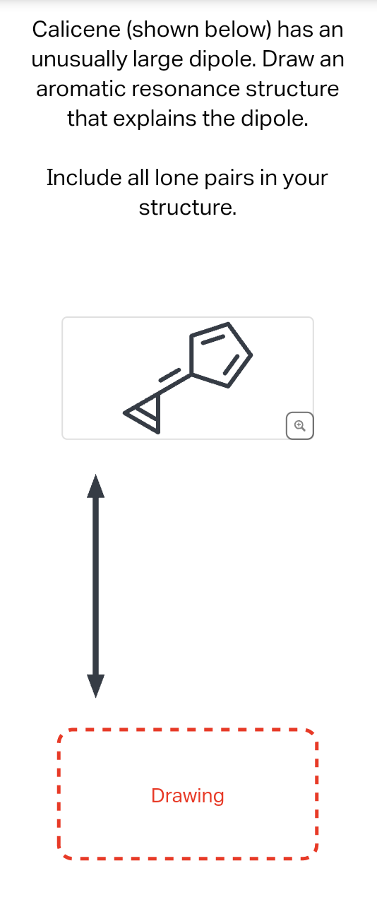 Calicene (shown below) has an unusually large dipole. | Chegg.com