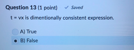 Solved v2 = 2ax? is dimentionally consistent expression? A) | Chegg.com