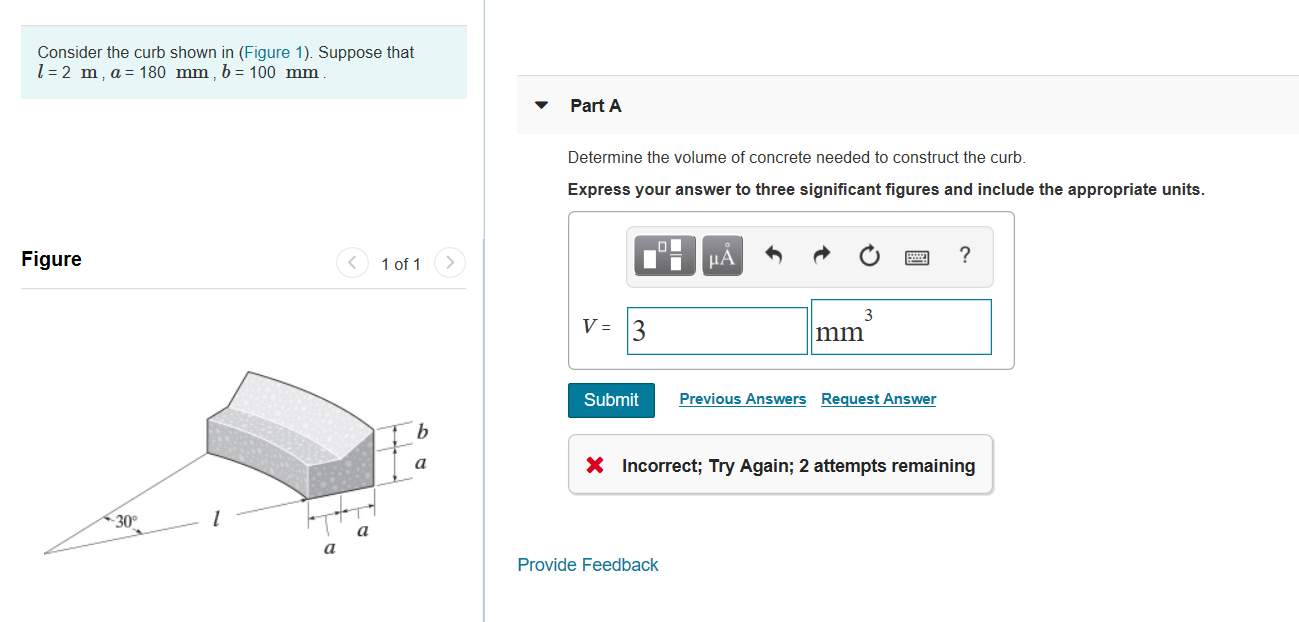 Consider the curb shown in (Figure 1). Suppose that 1 | Chegg.com