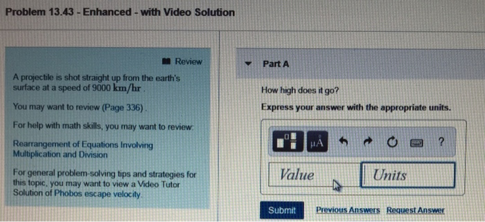 Solved Problem 13.43 -Enhanced- with Video Solution Review | Chegg.com