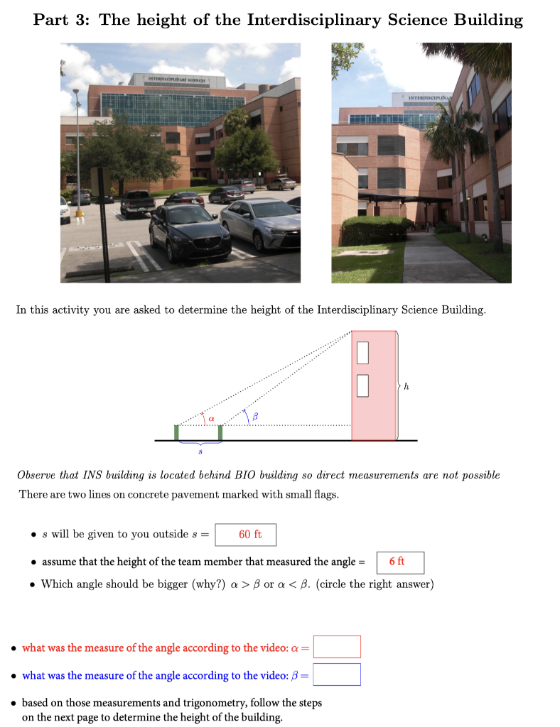 Solved Part 3: The height of the Interdisciplinary Science | Chegg.com