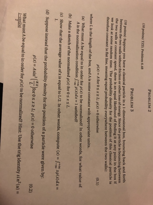 Solved PROBLEM 2 (10 points) TZD, Problem 6.48 PROBLEM3 (10 | Chegg.com