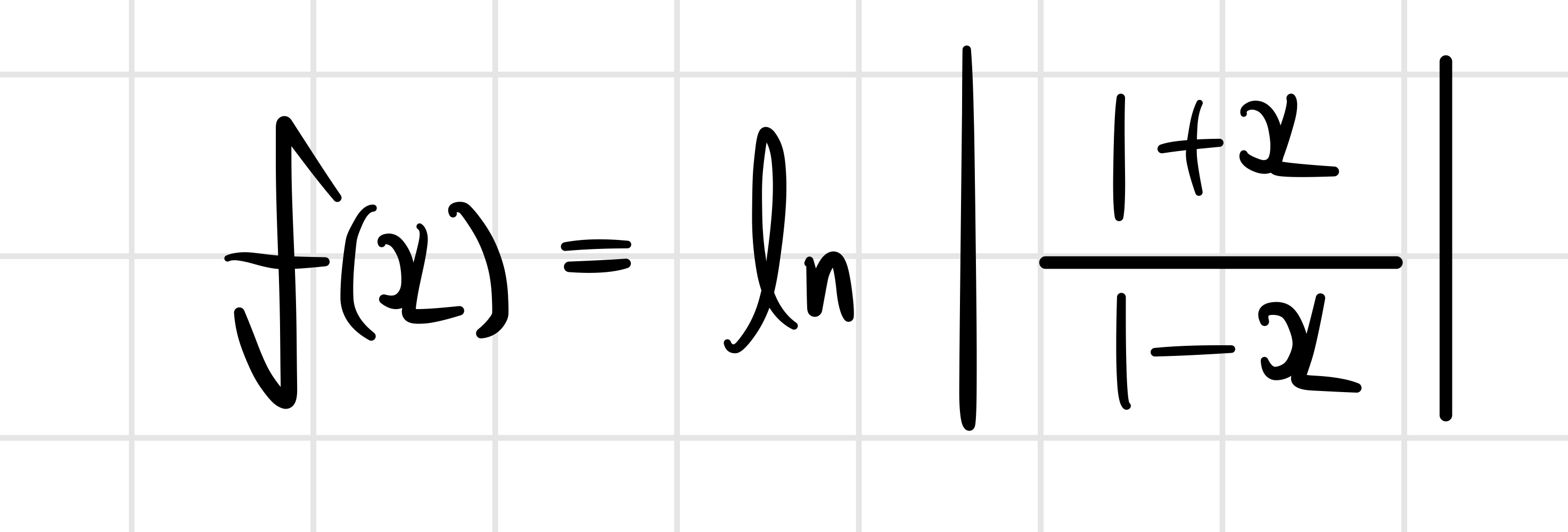 Solved f(x)=ln∣∣1−x1+x∣∣ | Chegg.com