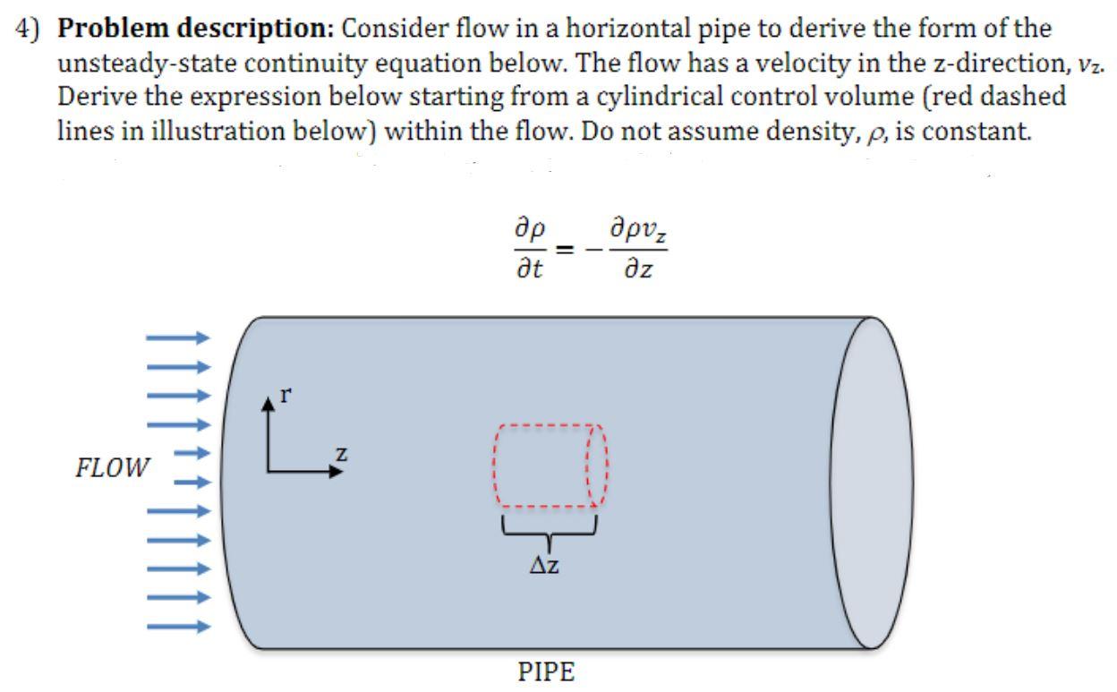 Solved 4) Problem description: Consider flow in a horizontal | Chegg.com