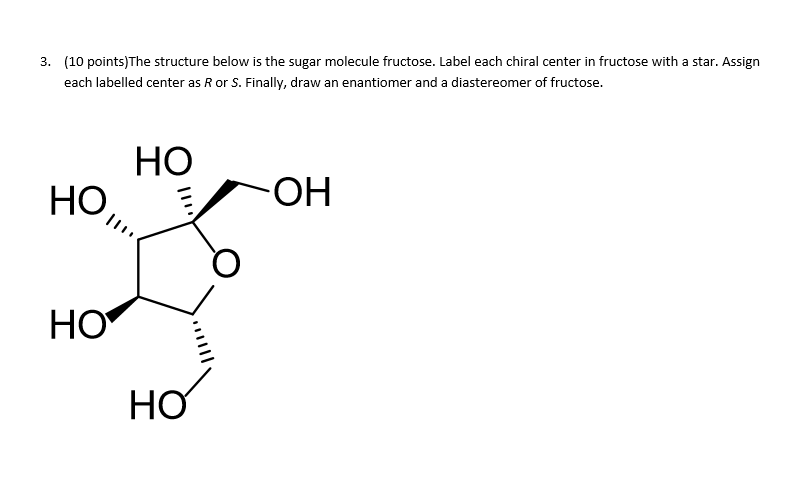 Solved (10 points)The structure below is the sugar | Chegg.com