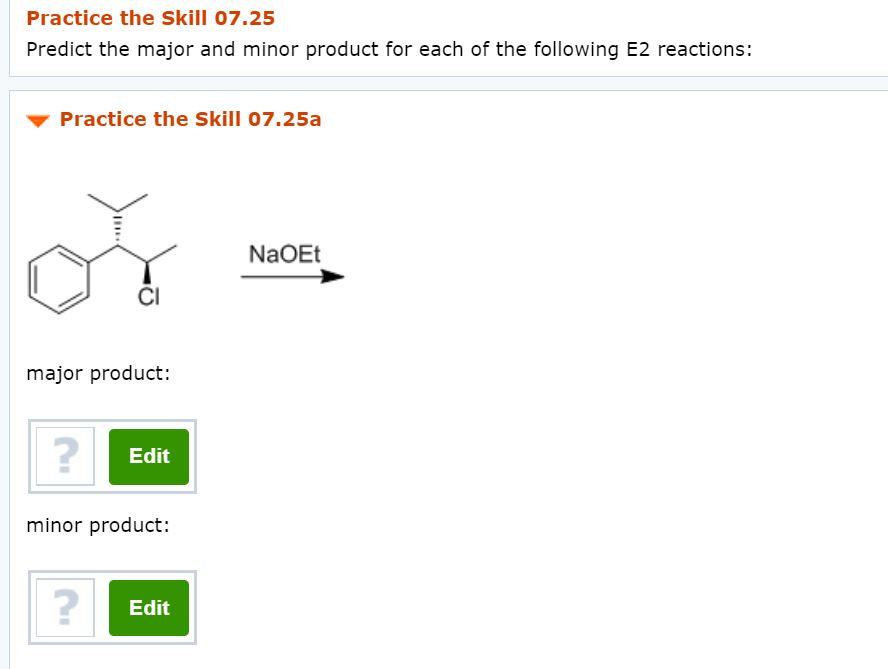 Solved Practice the Skill 07.25 Predict the major and minor | Chegg.com
