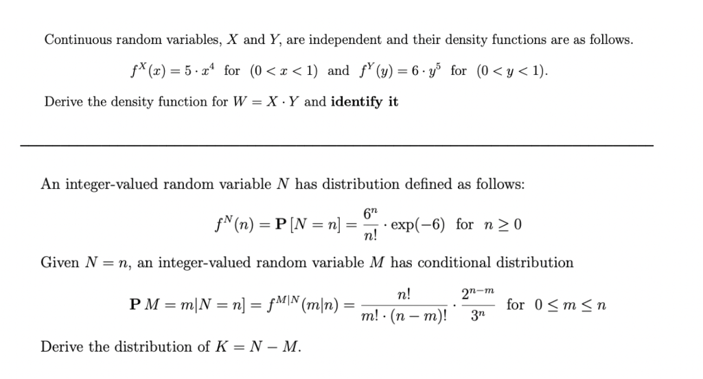 Solved Continuous random variables, X and Y, are independent | Chegg.com