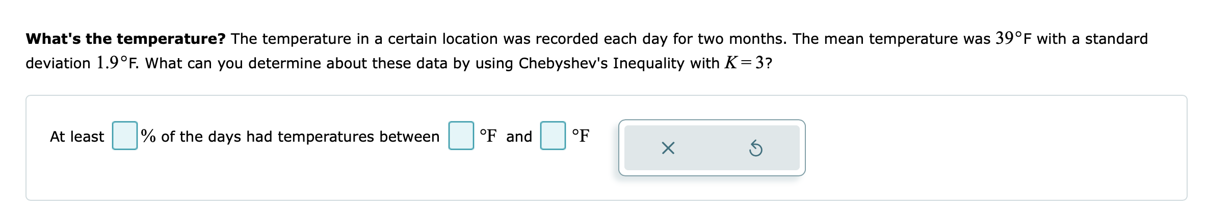 Solved What's the temperature? The temperature in a certain | Chegg.com