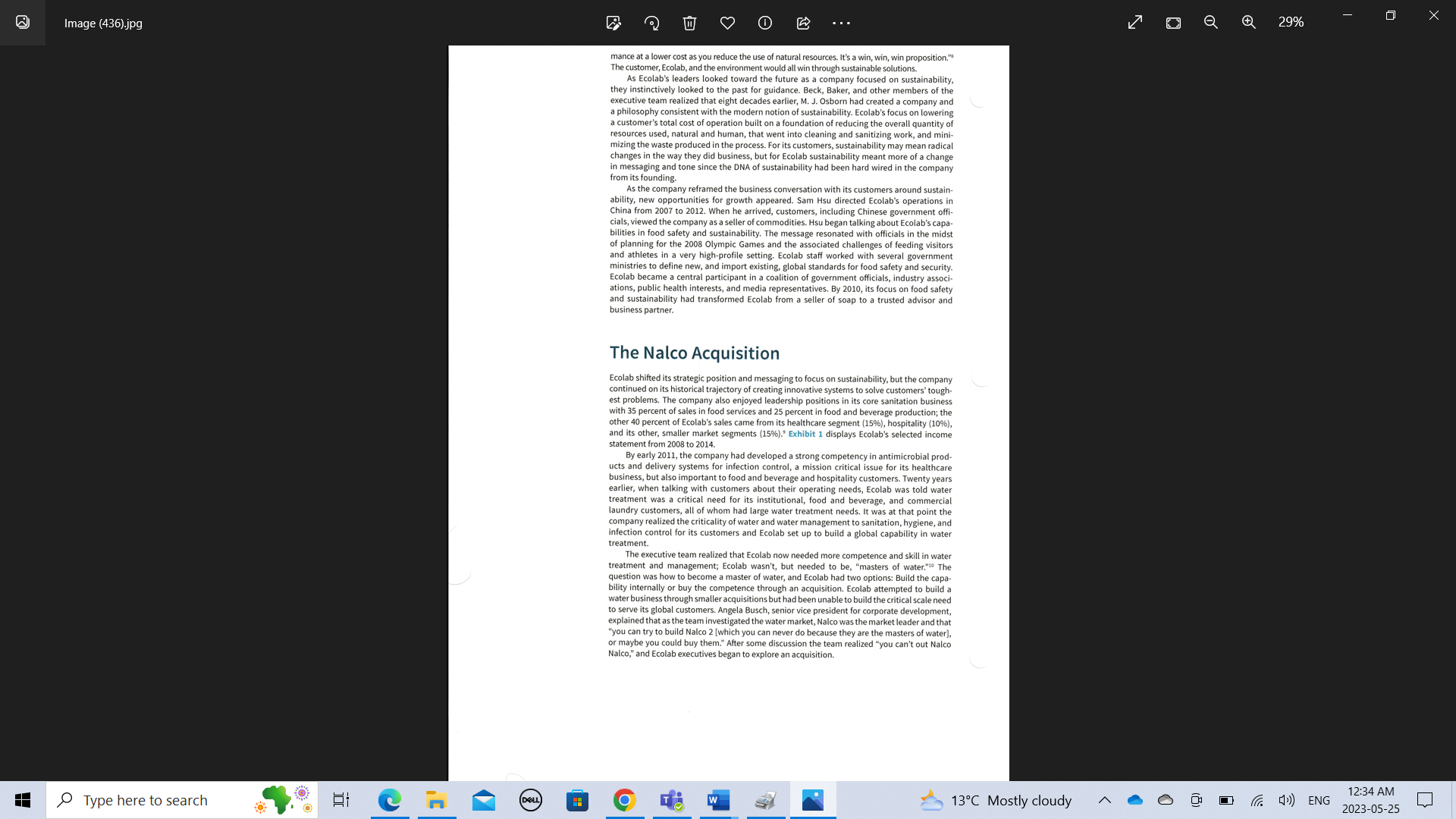 Solved Doug Baker, CEO of Ecolab since 2004, turned his | Chegg.com