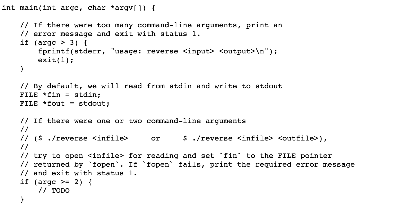 Solved int main(int argc, char *argv[]) { // If there were | Chegg.com