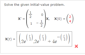 Solved Solve the given initial-value problem. | Chegg.com