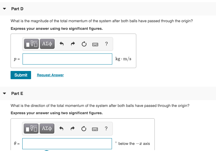 Solved - Part D What is the magnitude of the total momentum | Chegg.com