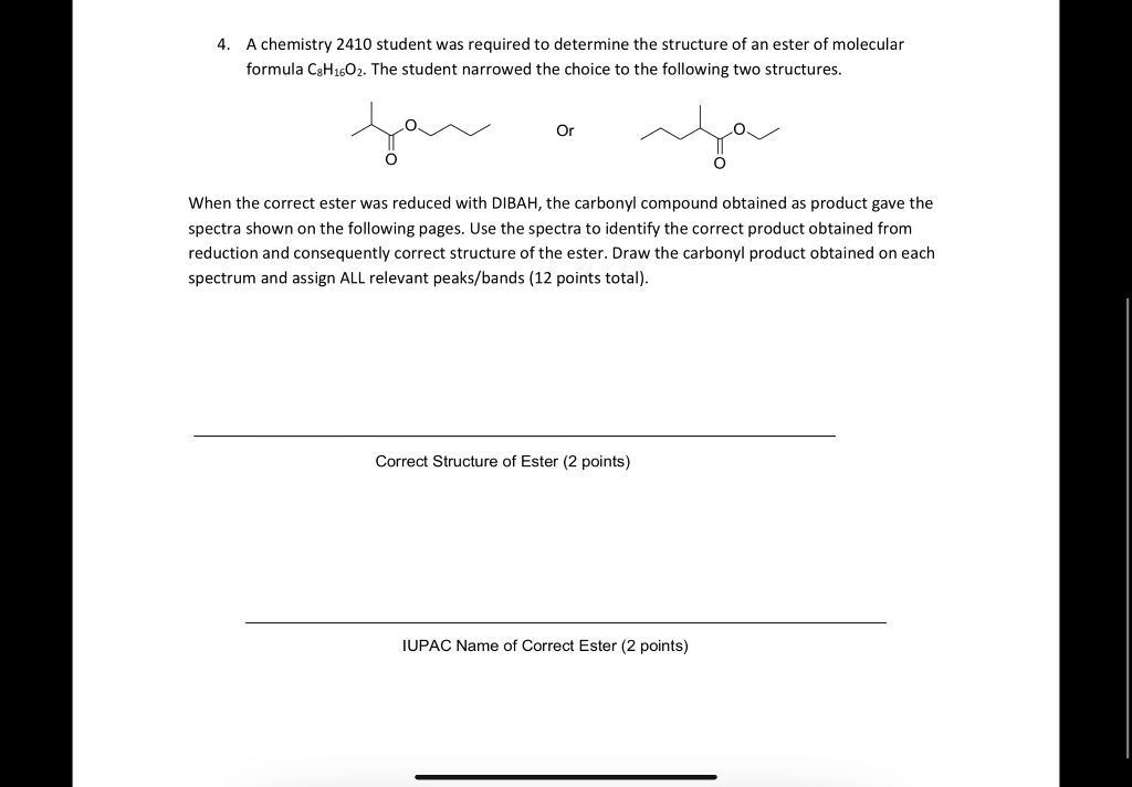 Solved chemistry 2410 student was required to determine the | Chegg.com