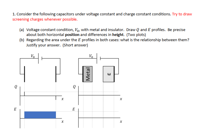 Solved 1. Consider the following capacitors under voltage | Chegg.com