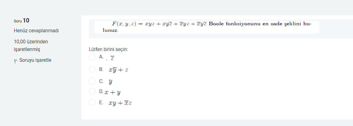 Solved Find the simplest form of the Boolean function F(x, | Chegg.com