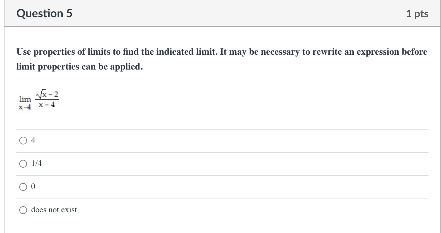 Solved Use properties of limits to find the indicated limit. | Chegg.com