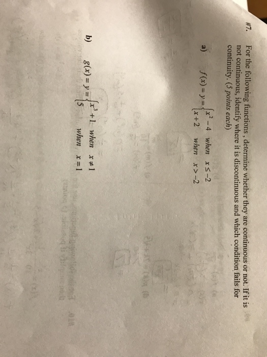 Solved For the following functions, determine whether they | Chegg.com